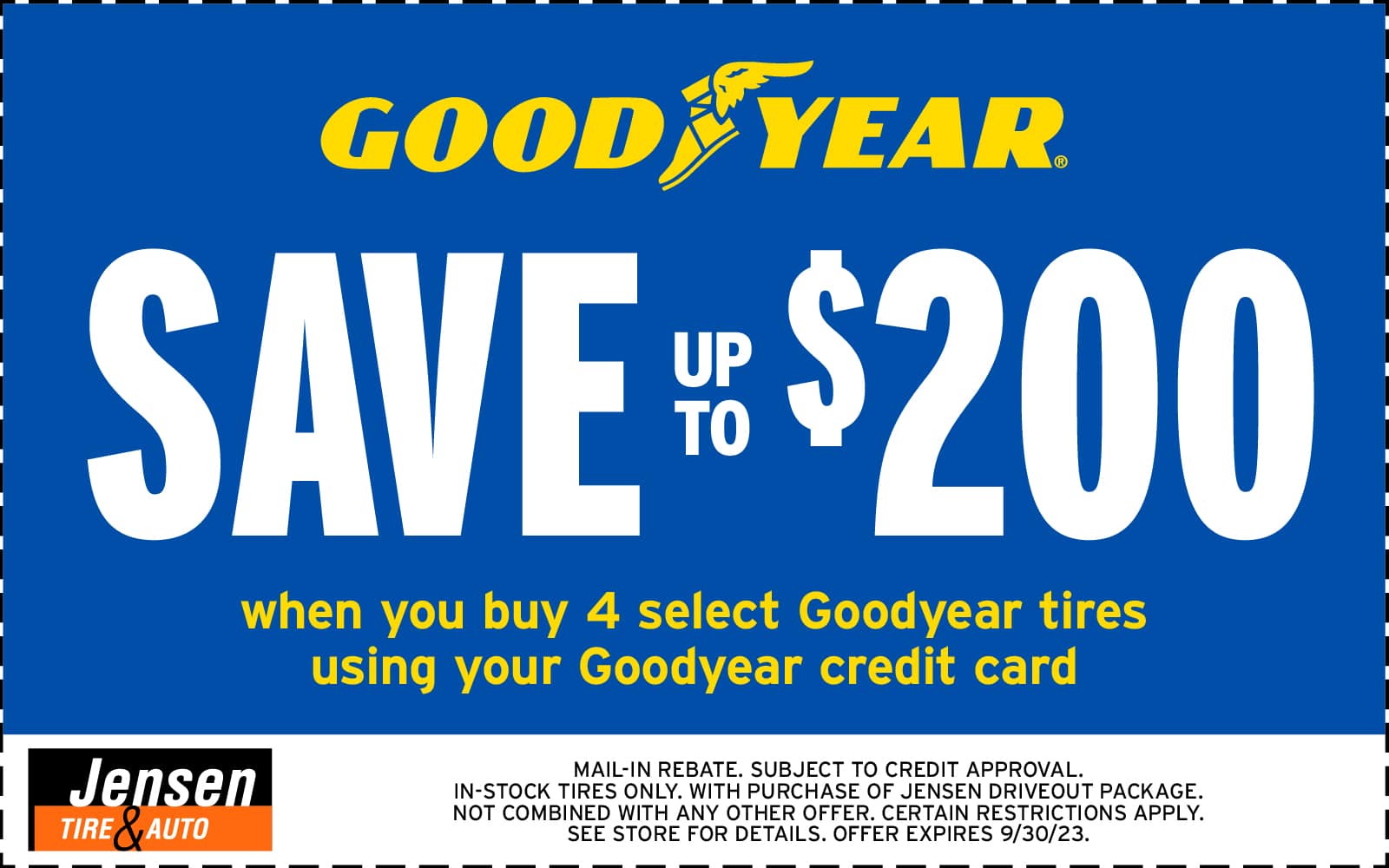 Goodyear Tire Coupon | Jensen Tire & Auto